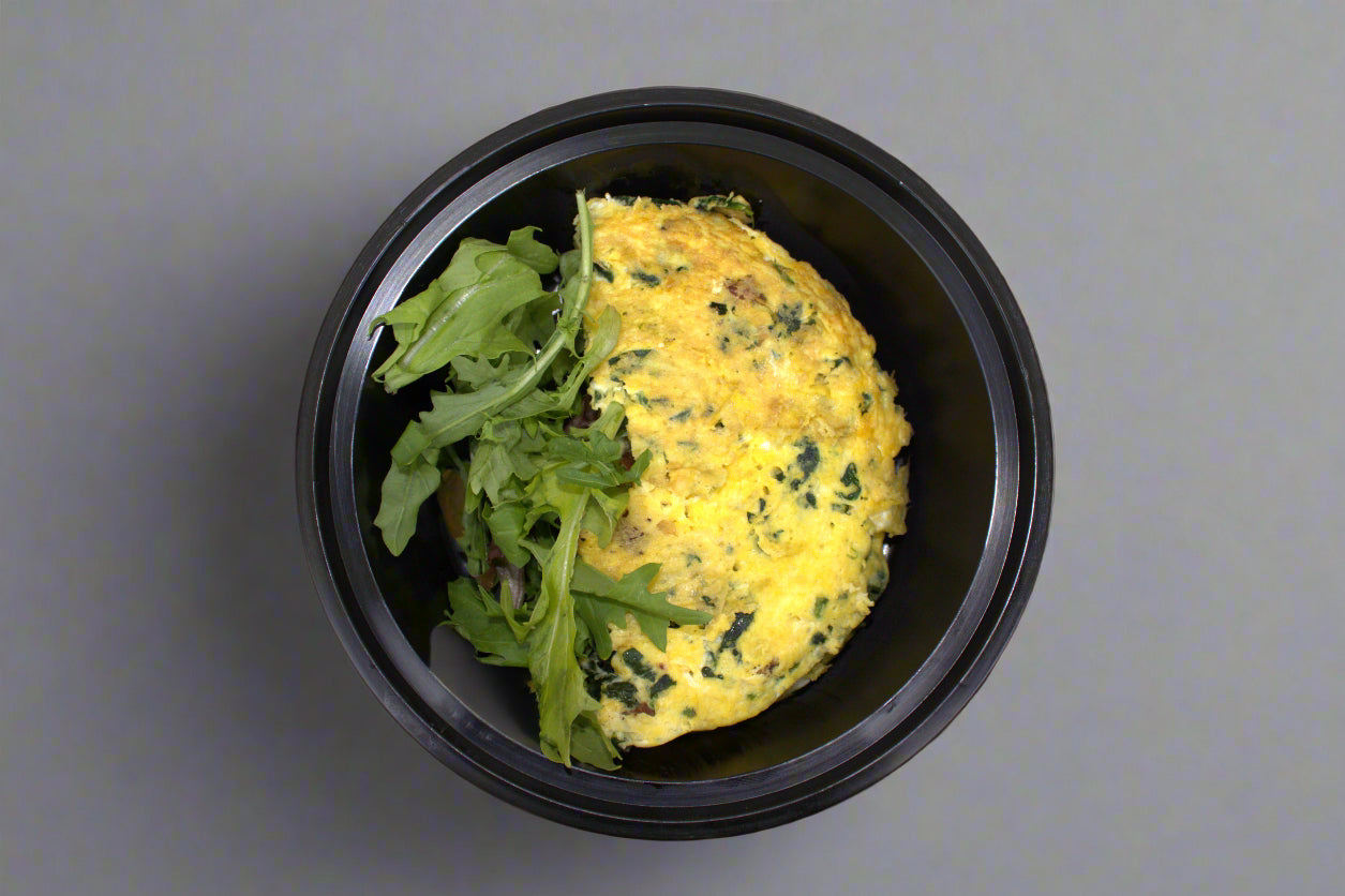Turkey Bacon, Spinach & Cheddar Omelette